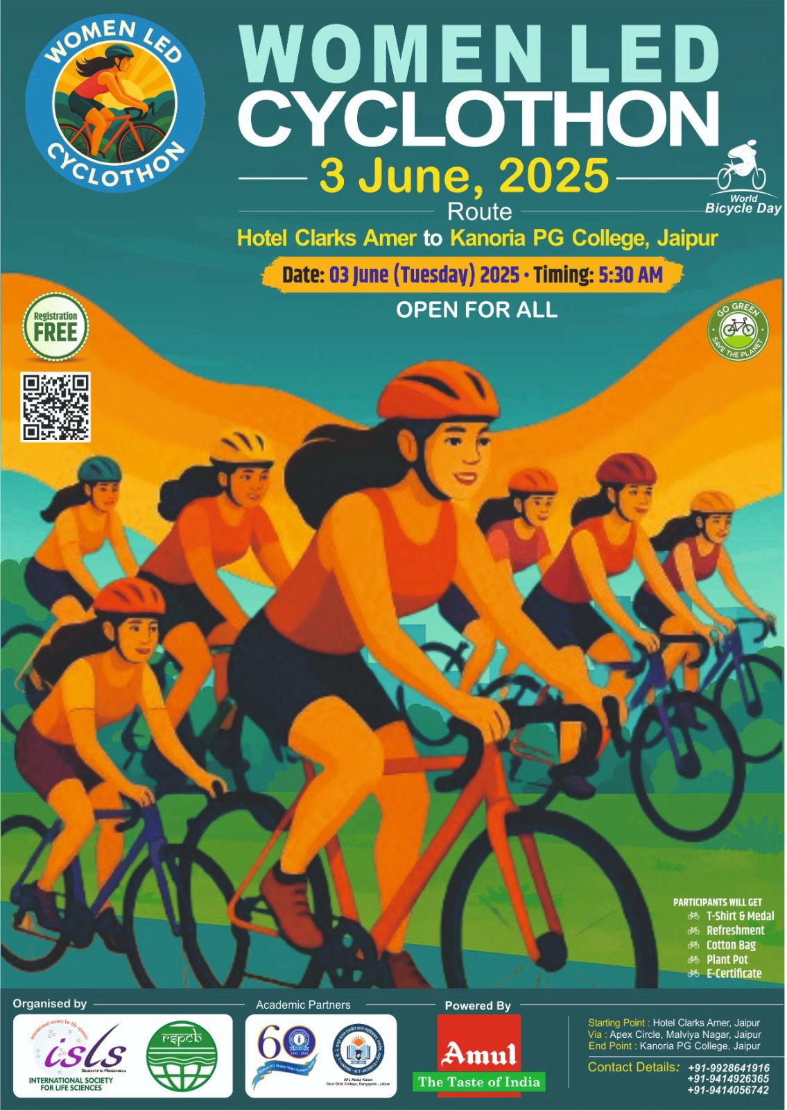 Women Led Cyclothon 3 June, 2025 - Kanoria PG Mahila Mahavidyalaya, Jaipur
